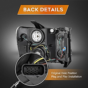 LBRST Headlight Assembly for GMC Sierra 1500 2007-2013 for GMC Sierra 2500 HD 2007-2014 for GMC Sierra 3500 HD 2007-2014 Chrome Housing Clear Reflector Driver and Passenger Side Headlamp 22853029