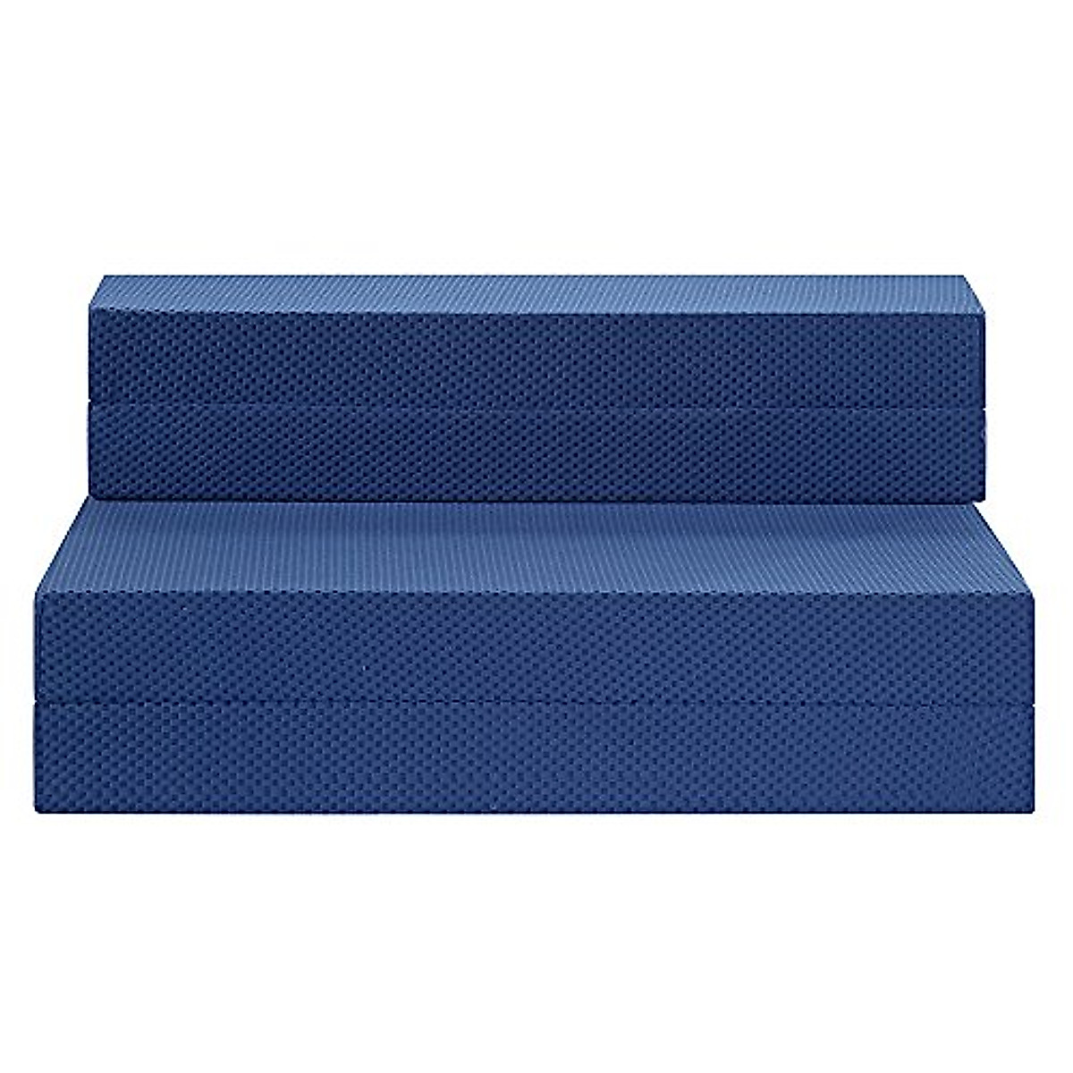 Sleeplace 4 Inch Multi-Foldable I-Gel infused Memory Foam Topper， Blue, Twin XL size