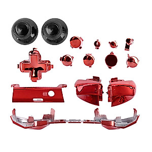 Button Replacement Left Right 4PCS ABXY Buttons Red/Blue Gamepad Controller Repair Parts Buttons for Xbox One Slim Gamepad Controller(red)