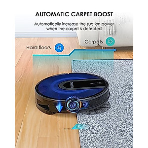 Thamtu G20 Robot Vacuum and Mop Combo, with Self-Emptying Base, Auto Carpet Boost, 3000Pa Suction for Powerful Cleaning, APP and Voice Control, Pet Hair Cleaning, is Ideal for Household Cleaning