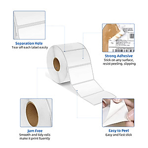 AKOGIRSE 4 Rolls 4x6 Direct Thermal Shipping Labels, 12 Rolls 2.25"x1.25" Multipurpose Barcode/FNSKU/UPC/FBA Direct Thermal Label, Water & Grease Resistant, Ultra Strong Adhesive, Perforated, BPA Free