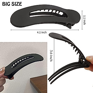 Large Alligator Duck-Billed Hair Clips, Ahoney 8 Pack Thick Flat Slide Matte Hair Barrettes and Styling Accessories for Women (Neutral)