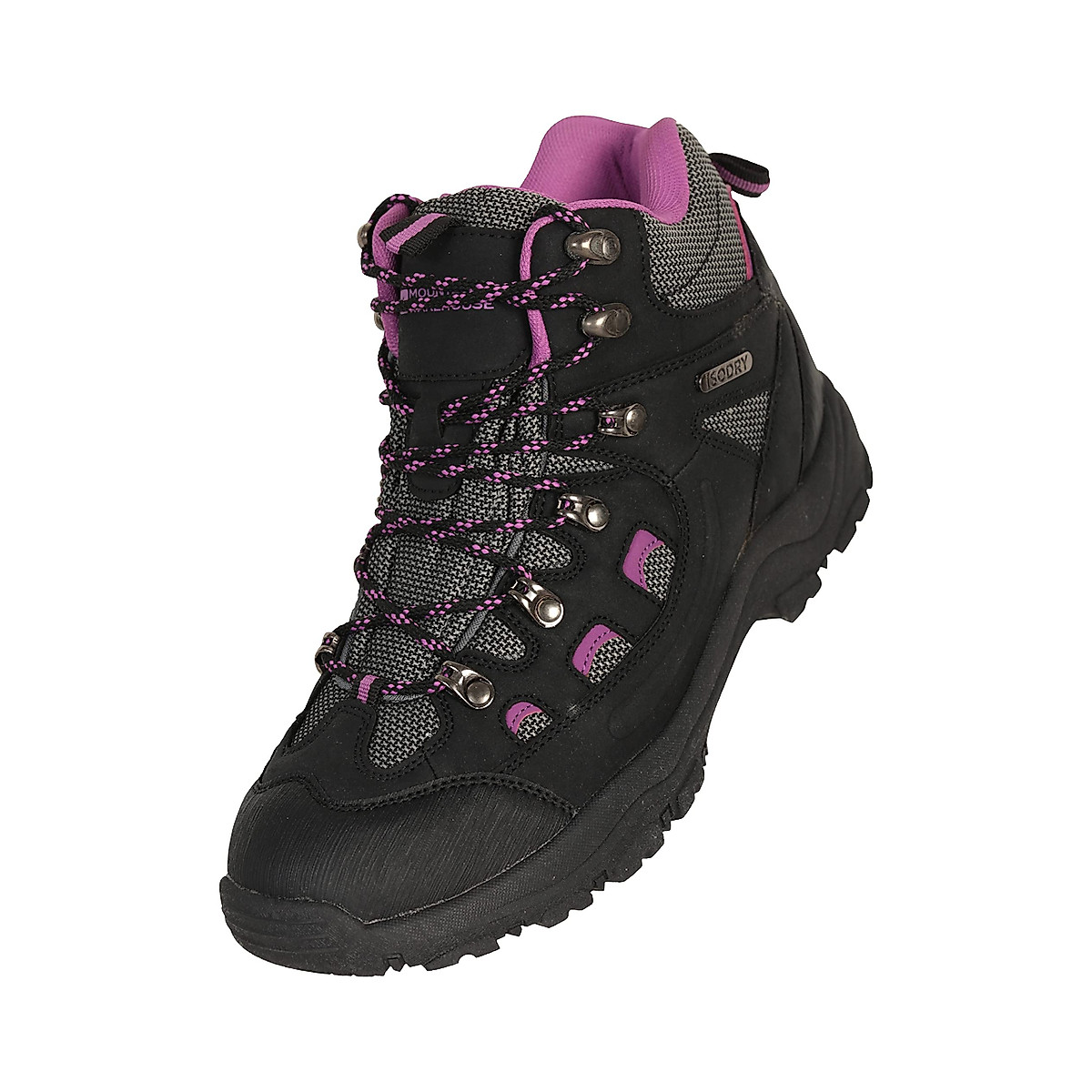 Mountain Warehouse Adventurer Womens Waterproof Hiking Boots Black Womens Shoe Size 8 US
