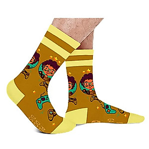 Gaming Gamer Socks for Men Women Teen Boys - Do Not Disturb I'm Gaming Socks Novelty Funny Crew Socks - Gifts for Gamer Lovers Boys Son Husband Stocking Stuffers