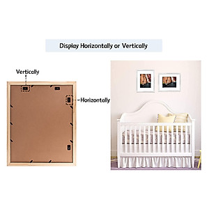 Golden State Art, 16x20 Wooden Picture Frame - Mat for 11x14 Photos - Real Glass - Horizontal and Vertical Wall Display, Great for Engagement, Wedding, Silver, 1 Pack