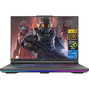 ASUS 2023 Newest ROG Strix G16 Gaming Laptop, 16" FHD 165Hz Display, Intel Core i9-13650HX Processor (14 core), GeForce RTX 4090, 64GB DDR5 RAM, 1TB SSD, Windows 11 Home, with Webcam Cover