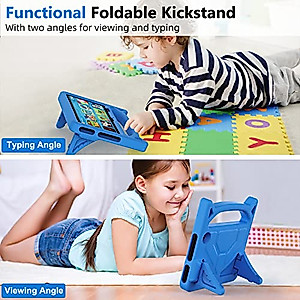 Fire 7 Tablet Case for Kids,Kindle Fire 7 Case,Amazon Fire 7 Tablet Case(12th Gen 2022 Release),Dinines Lightweight Shock Proof Protective Cover Case for All-New Amazon Kindle Fire 7 Tablet,Blue