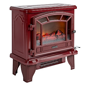 Duraflame Electric Freestanding Infrared Quartz Fireplace Stove, Red