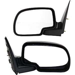 Kool Vue Left & Right Manual Non-Heated Door Mirrors Compatible With Chevrolet Silverado 1500 1999-2006 Without Blind Spot Feature Textured Pair Extended Cab & Standard Cab