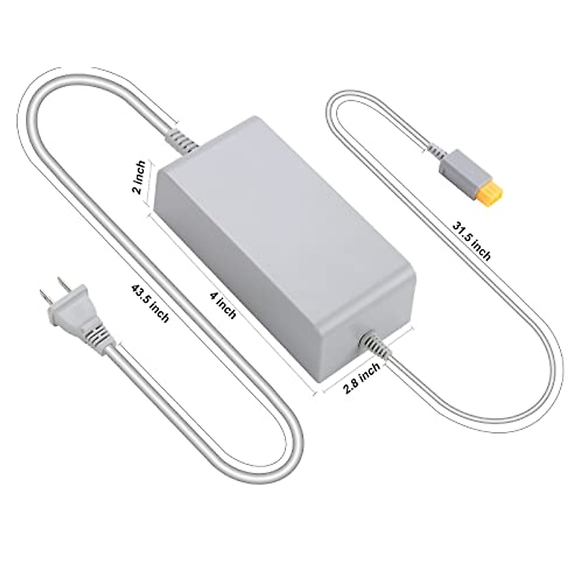 Charger for Wii U Console, AC Adapter Power Supply Charging Cable Cord Replacement for Nintendo Wii U Console