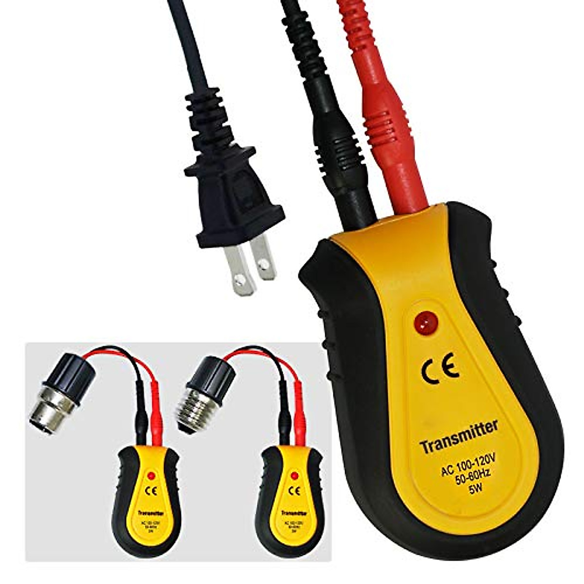 Portable Circuit Breaker Finder Tracer Circuit Tester Locate AC Circuits&Fuses Quickly LED Signal Receiver Transmitter Fuse Socket 100-120V Only