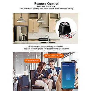 Smart WiFi Water Gas Valve Wifi Control Water/Gas Shut Off APP Remote Voice Control Timing Controler Automatic Valve Timer Wifi Sprinkler Controller, Compatible with Alexa Google Assistant (EU)