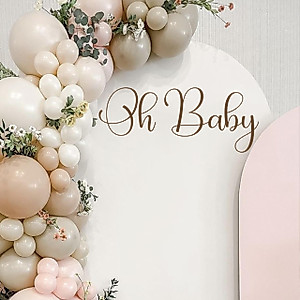 ZAIBIANHAO Oh Baby Shower Party Wall Decal Sign - Balloon Arch Wall Decoration, Gender Reveal Boy, Girl Baby Shower Decorations,Oh Baby Sign Decor (Oh Baby Decal)