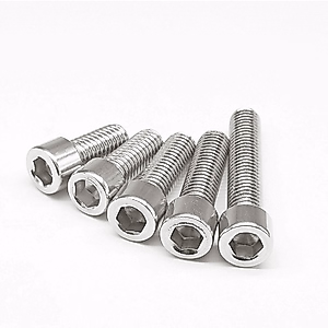 50 Pcs M3-0.5x12mm Stainless Steel Hex Socket Head Cap Screws Bolts Inner Hex Socket Bolt DIN 912