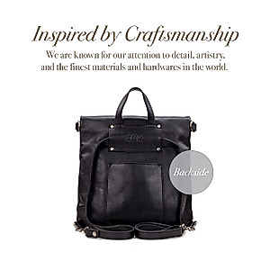 Patricia Nash | Luzille Leather Backpack for Women | Convertible Backpack Tote | Women's Purse Backpack, Black