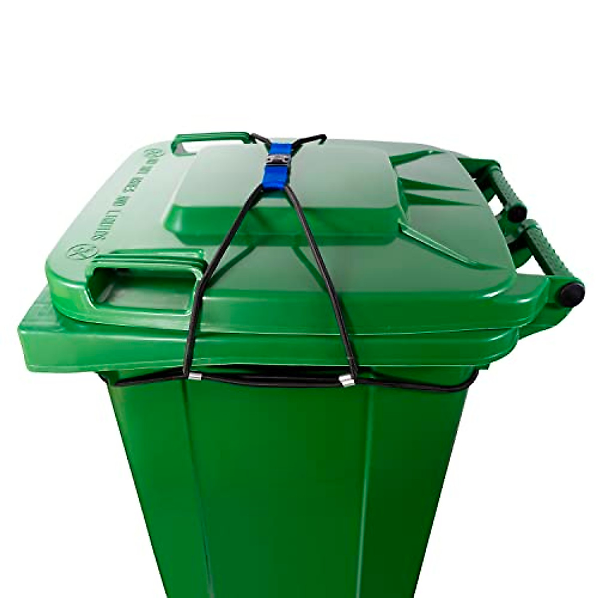 ZONDER Trash Can Lock | Bungee Cord Outdoor Trash Can Lock for Raccoons Animals | Neat Yard | Bear Garbage Bin Lock - Ease of Use - Durable - Single Pack