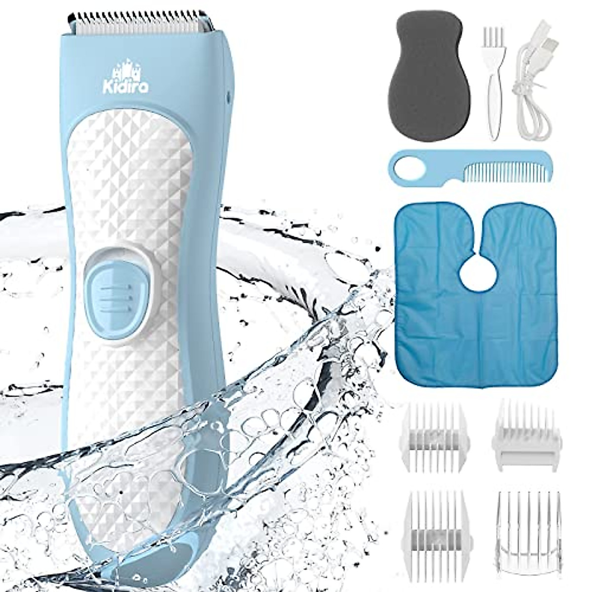 Baby Hair Clippers Quiet Hair Trimmer for Kids Toddler, Silent Hair Clippers for Children with Autism, Waterproof Rechargeable Cordless Ceramic Blade Haircut Kit