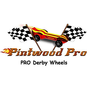 Pintwood Pro Wheels for Derby Car Racing | Deep Hub Stores Graphite | from Pinewood Pro