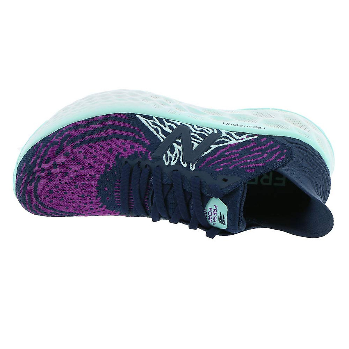 New Balance Women's Fresh Foam 1080 V10 Running Shoe, Plum/Natural Indigo/Bali Blue, 5.5 Wide