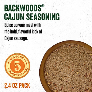 LEM Products Backwoods Cajun Jerky Seasoning, Ideal for Wild Game and Domestic Meat, Seasons Up to 25 Pounds of Meat, 22.2 Ounce Packet with Pre-Measured Cure Packet Included