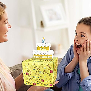 Happy Birthday Day Money Box for Cash Gift Pull,Money Gift Boxes for Cash,Money Box for Cash Gift Colourful Money Holder for Cash with Pull Out Card DIY Set Surprise Birthday Gift Box