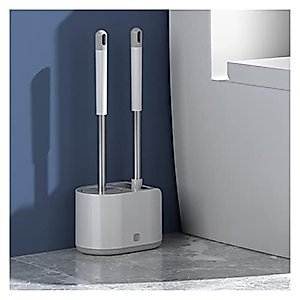 TPR Silicone Toilet Brush Bathroom No Dead Corners Toilet Cleaning Brushes Leakproof Water Wall Mounted Toilet Brush Sets Bathroom Accessories (Color : Floor Models)