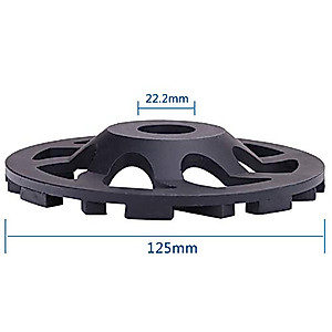 HERZO Diamond Concrete Grinding Wheel 5 inch,Diamond Cup Wheel for for Polishing and Cleaning Stone Concrete Surface, Cement, Marble, Rock, Granite, and Thinset Removing