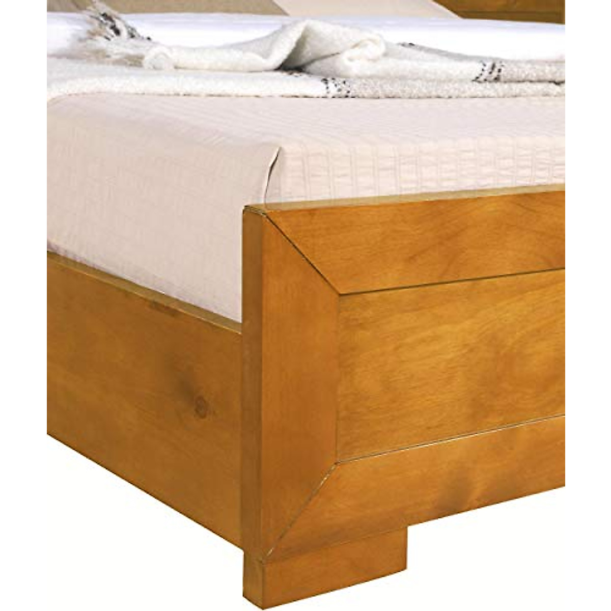 Camden Isle Oxford Platform Bed Frame | Modern Low-Profile Bed with Full Slat Support System – No Box Spring Needed, Easy Assembly | Oak, Queen