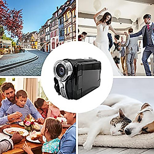 Nsxcdh 16Million HD Digital Camera, 2.4 Inch LCD Screen Digital Camera with 16X Digital Zoom Electronic Anti-Shake, for Teens Students Boys Girls Seniors(Black)