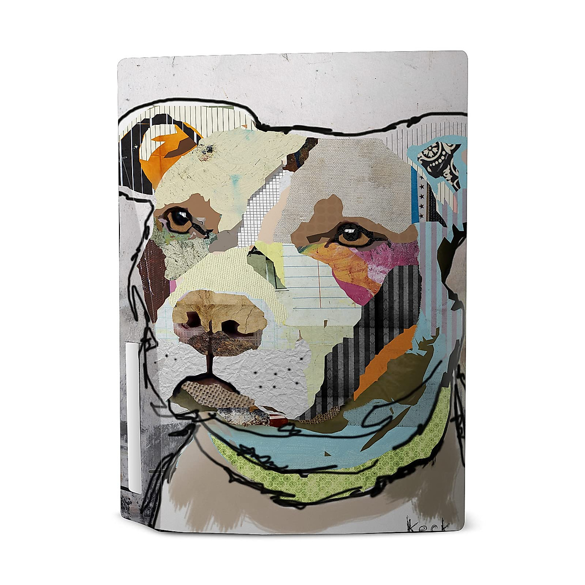 Head Case Designs Officially Licensed Michel Keck Pitbull Art Mix Vinyl Faceplate Sticker Gaming Skin Decal Cover Compatible With Sony PlayStation 5 PS5 Disc Edition Console & DualSense Controller