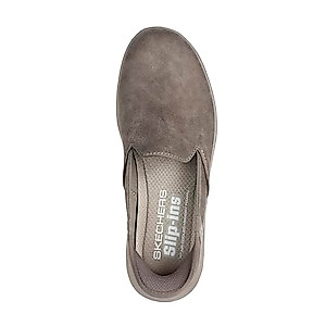 Skechers Women's Slip on Loafer, Taupe, 8