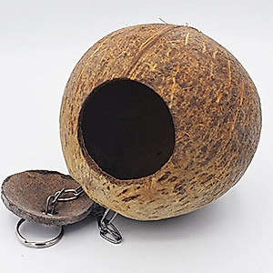 UEETEK Bird Nest Coconut Shell Nest for Parakeets Budgerigar and Small Pet