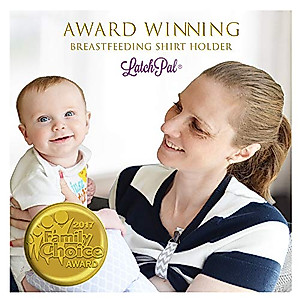 LatchPal Hands-Free Nursing Clip - Holds up Clothing to Make Breastfeeding and Pumping Easier, an Ideal Nursing Cover Accessory, Gray Chevron Pattern