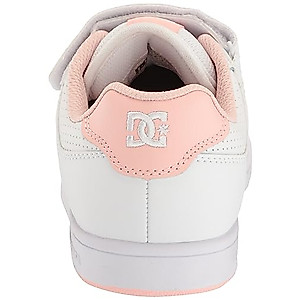 DC Girls Unisex-Child Manteca 4 V Casual Skate Shoe, White/Pink, 13 Little Kid