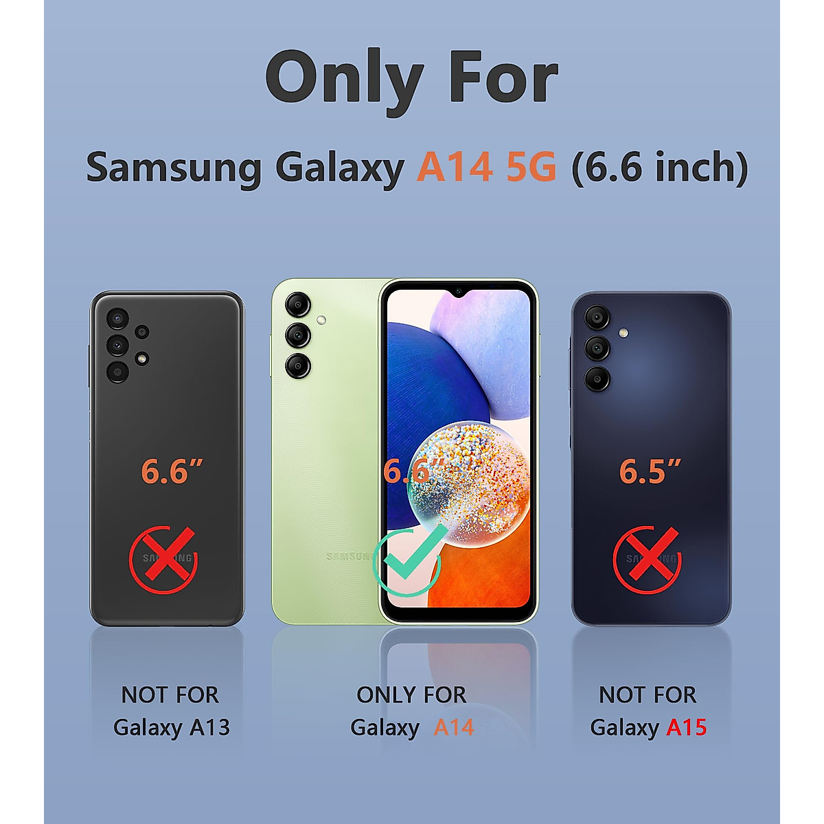 FNTCASE for Samsung Galaxy A14-5G Case: Dual-Layer Protective Textured Shockproof Rugged TPU Cover with Kickstand | Military Grade Drop Protection | Heavy Duty Cell Phone Protector - Purple