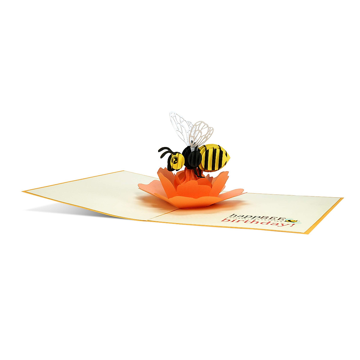 Diese-Klappkarten Birthday Card HappBEE Birthday | Pop up Happ Birthday Card featuring a 3D Bee on a Flower | Funny Bee Hive Greeting Card or Birthday Gift Voucher, G27