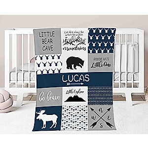 Differ More Baby Boy Gifts - Personalized Names Baby Blanket for Boys Girls - Toddler Baby Newborn Blanket with Name - Baby Stuff for Boy Girl - Infant Gift for Grandson, Granddaughter