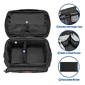 Damero Small Medicine Storage Bag Empty, Emergency Trauma Kit Organizer Bag Family First Aid Box for Hiking, Camping and Home - No Accessories Included