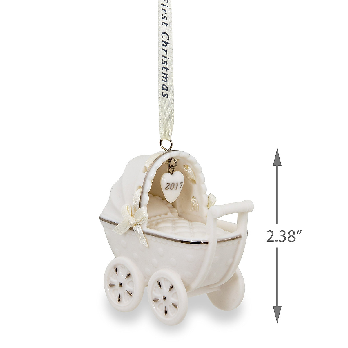 Hallmark Keepsake 2017 Baby's First Christmas Dated Premium Porcelain Christmas Ornament