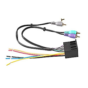 RED WOLF Radio Stereo Wire Harness W/AMP Amplifier Integration Connector RCA Jack Adapter for Mercedes Benz 1990-2004, Volkswagen 1990-2001, Audi 1996-2004, Land Rover 1999-2004