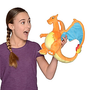 Pokémon 12" Charizard & 8" Charmander Plush 2-Pack - Evolution Set - Officially Licensed - Authentic Soft Stuffed Animal Toy Figure - Valentine's Day Easter Basket Stuffer Gift for Kids, Boys, Girls