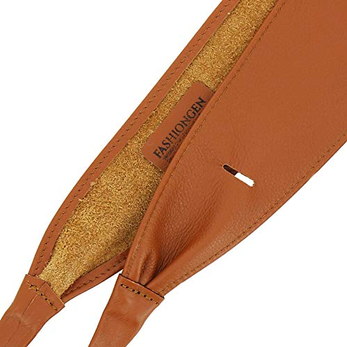 FASHIONGEN - Woman Italian leather Obi belt, CASSIANE - Camel, S-M