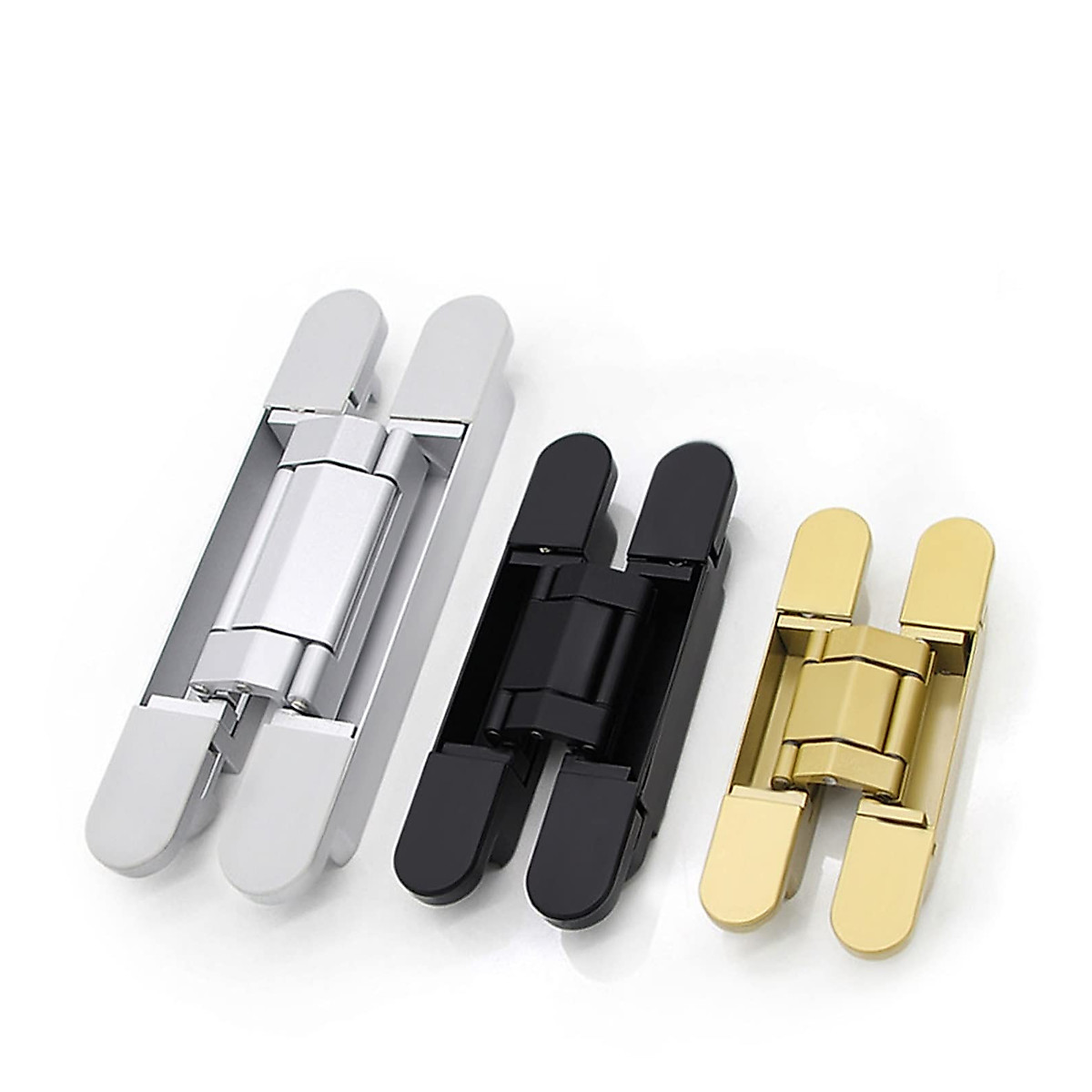 Hinges 40KG/80KG/120KG Hidden Folding Wood Door Heavy Duty Hinge Concealed Furniture Hardware Cabinet Hinge (Color : Black, Size : G80)