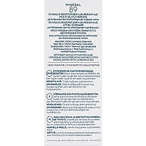 Vichy Mineral 89 Hyaluronic Acid Face Serum, Facial Gel Moisturizer and Pure Hyaluronic Acid Hydrating Serum for Sensitive or Dry Skin, 1.01 Fl Oz (Pack of 1)