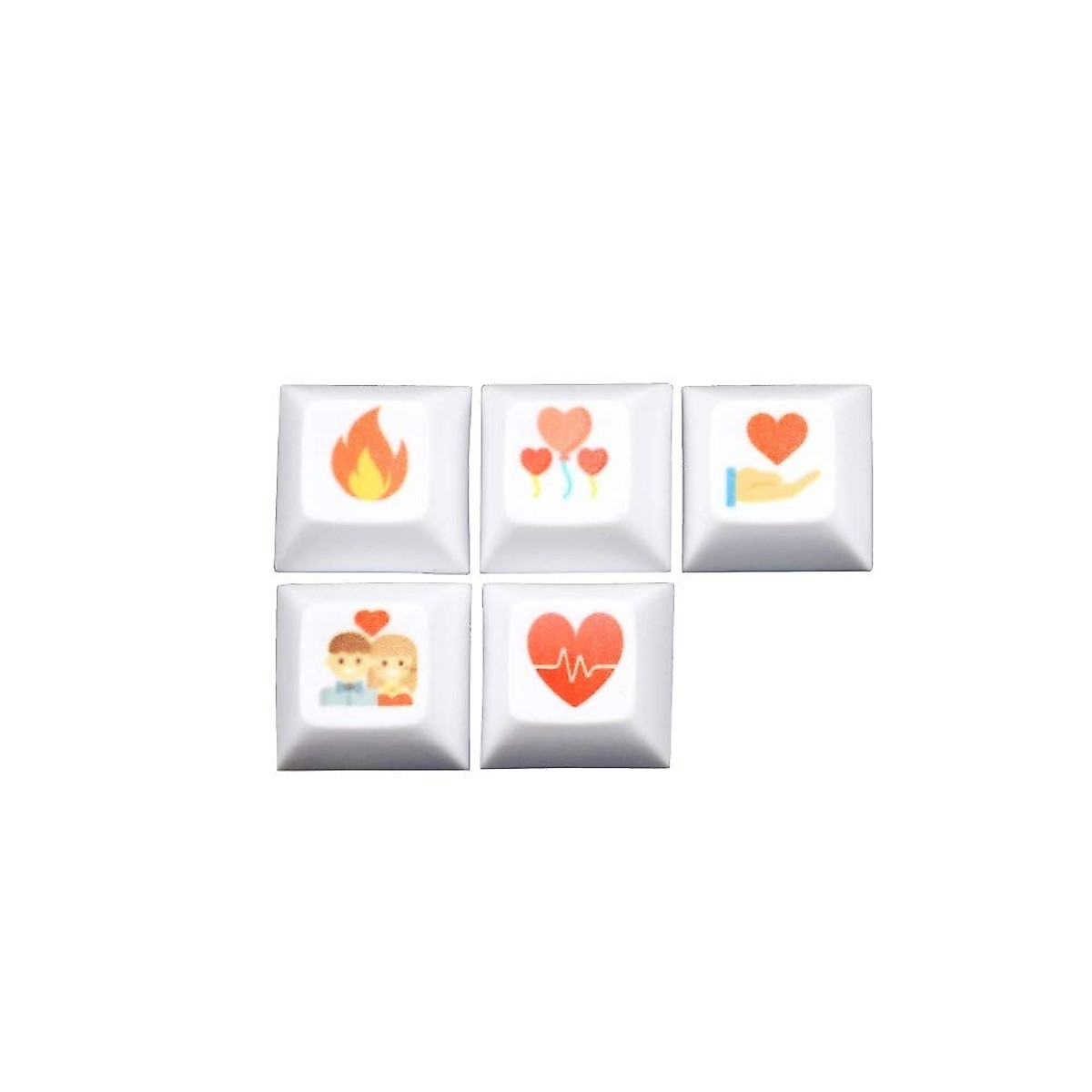 108 Key Mechanical Keyboard Dye Sub White Keycaps Love Animal Cartoon Food for MX Mechanical Gaming Keyboard (Color : Cartoon)