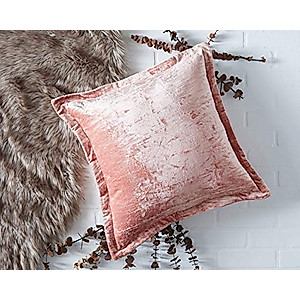 Signature Design by Ashley Marvene Crushed Velvet Throw Pillow, 20 x 20 Inches, Pink