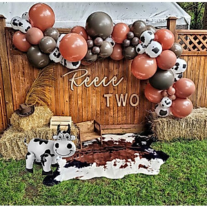 3D Cow Balloon for Western Cowboy Party Decorations,Cute Self Standing Cow Balloons for Western Cowgirl Theme Birthday Party Favor Supplies Decor