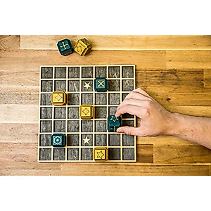 Project Genius: Deblockle- The Game of Tips and Turns, 2 Player Strategy Game, Game for Families and Adults, Ages 8+, Solid Wood Based Board and Blocks