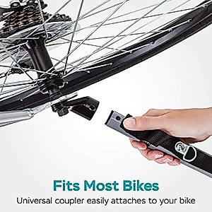 InStep Sync Kids Bike Trailer, Tow Behind Child Carrier, Foldable and Compact, Easy Storage, Bug Screen and Weather Shield Canopy, Safety Flag, 16-Inch Wheels, Double Seat, Light Blue