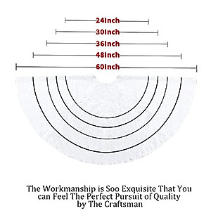 Christmas Tree Skirt Sequin Tree Skirt Xmas Pine Tree Ornaments Artificial Christmas Pine Tree Skirt Holiday Decor (30 Inch, White)